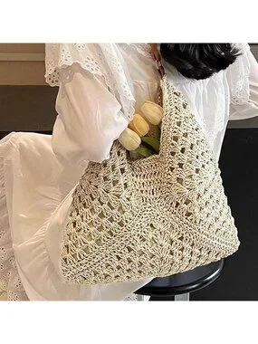 Bags | Womens Cream Travel Bag Beach Essentials Soft Shoulder Strap ...